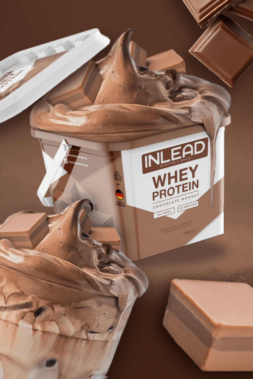 Inlead Whey Protein Chocolate Nougat | Muskelaufbau & schnelle Erholun, 32,95